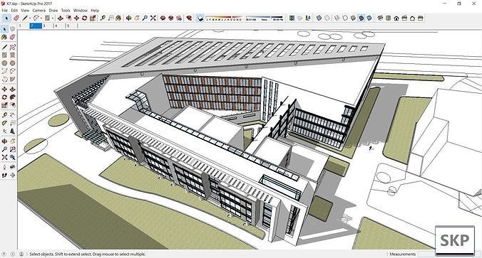 Sketchup School and University K7 3D model | CGTrader