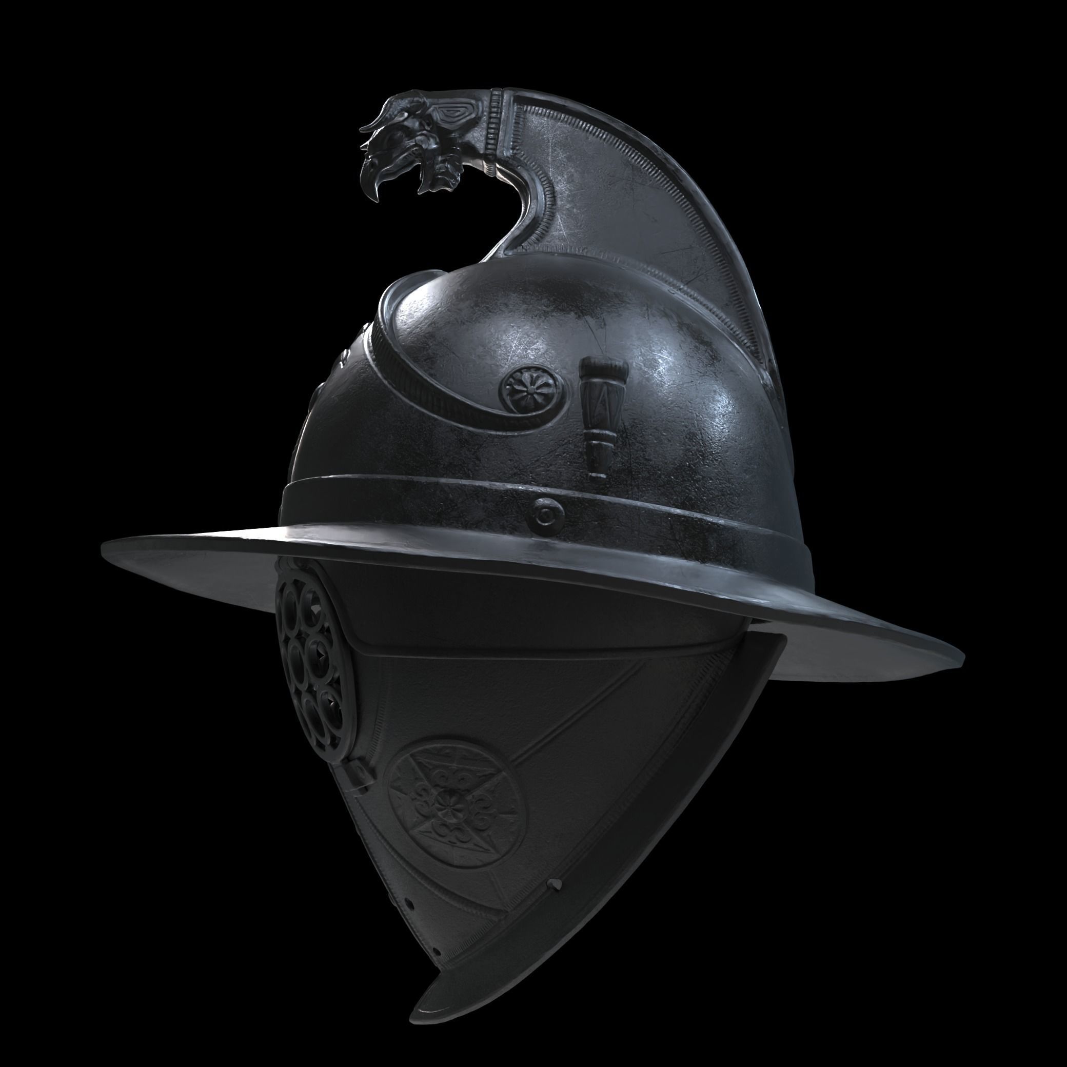 Gladiator helmet - Thraex 3D model | CGTrader