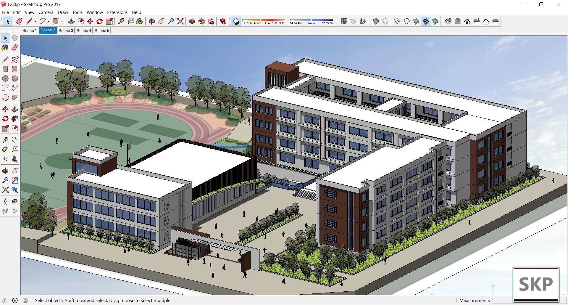 Sketchup School and University L2 3D model | CGTrader