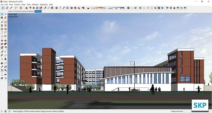 Sketchup School and University L2 3D model | CGTrader