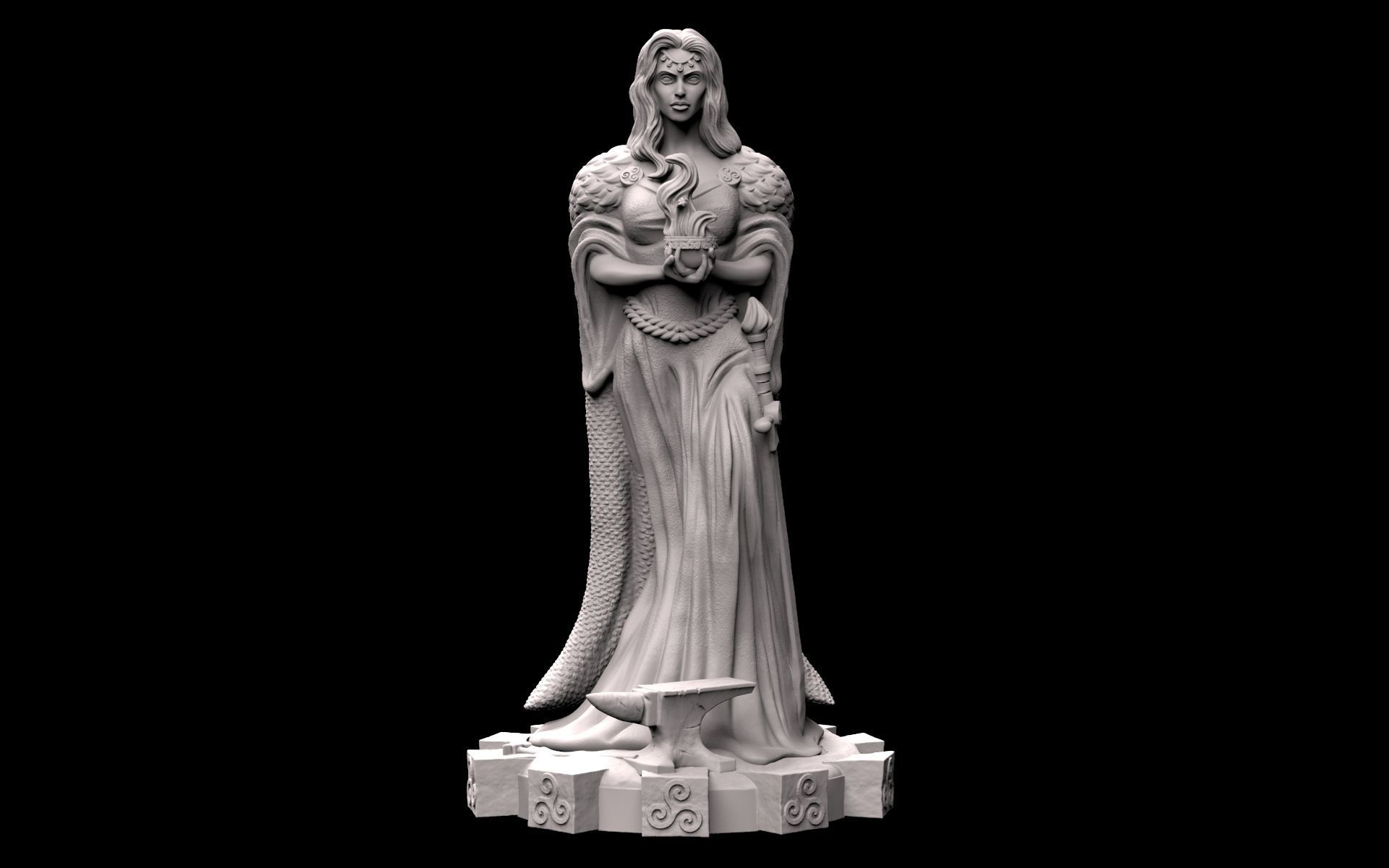 Brigid Goddess 3D model 3D printable | CGTrader