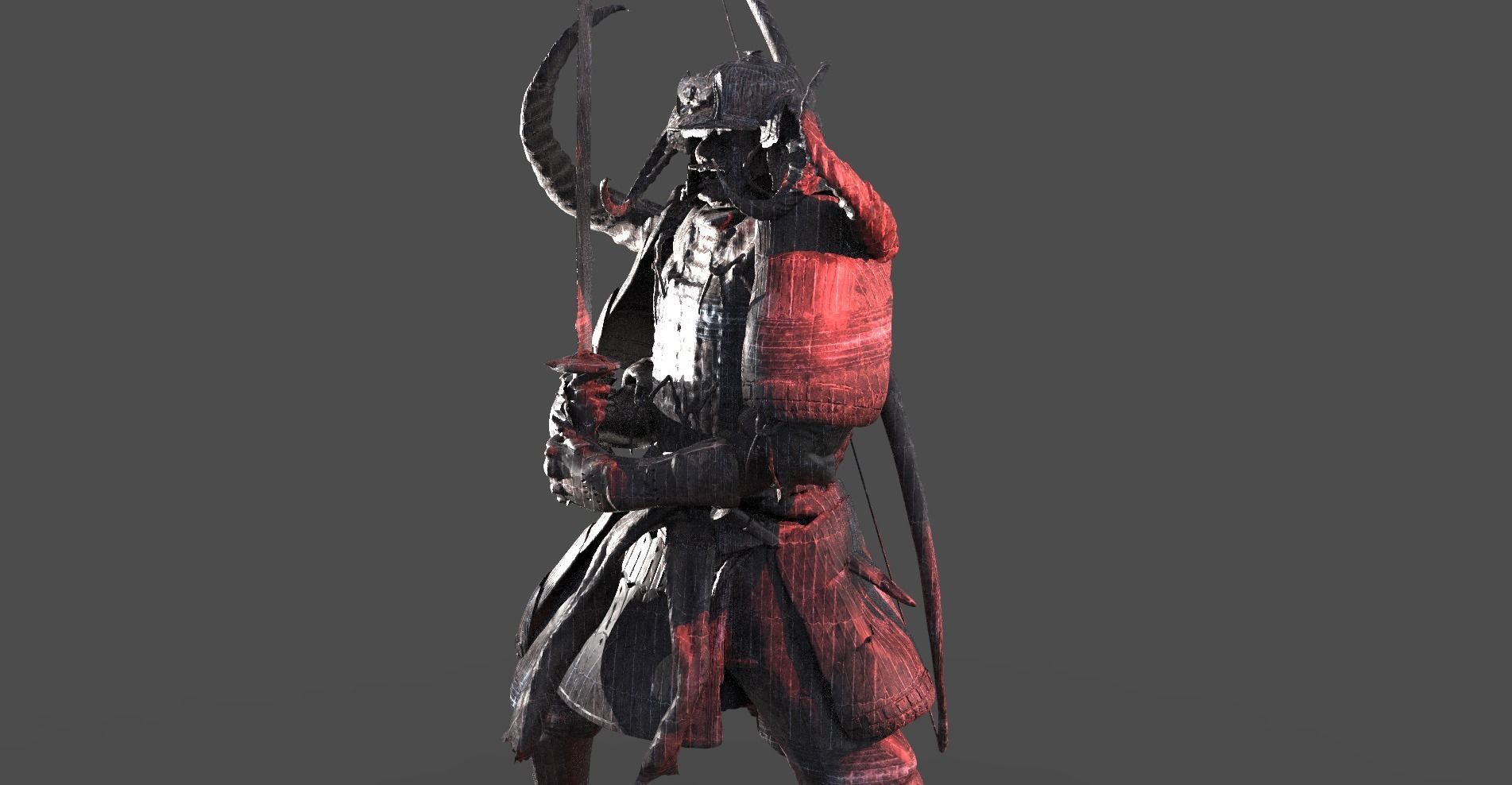 Arch Horned Demon samurai 3 3D model | CGTrader