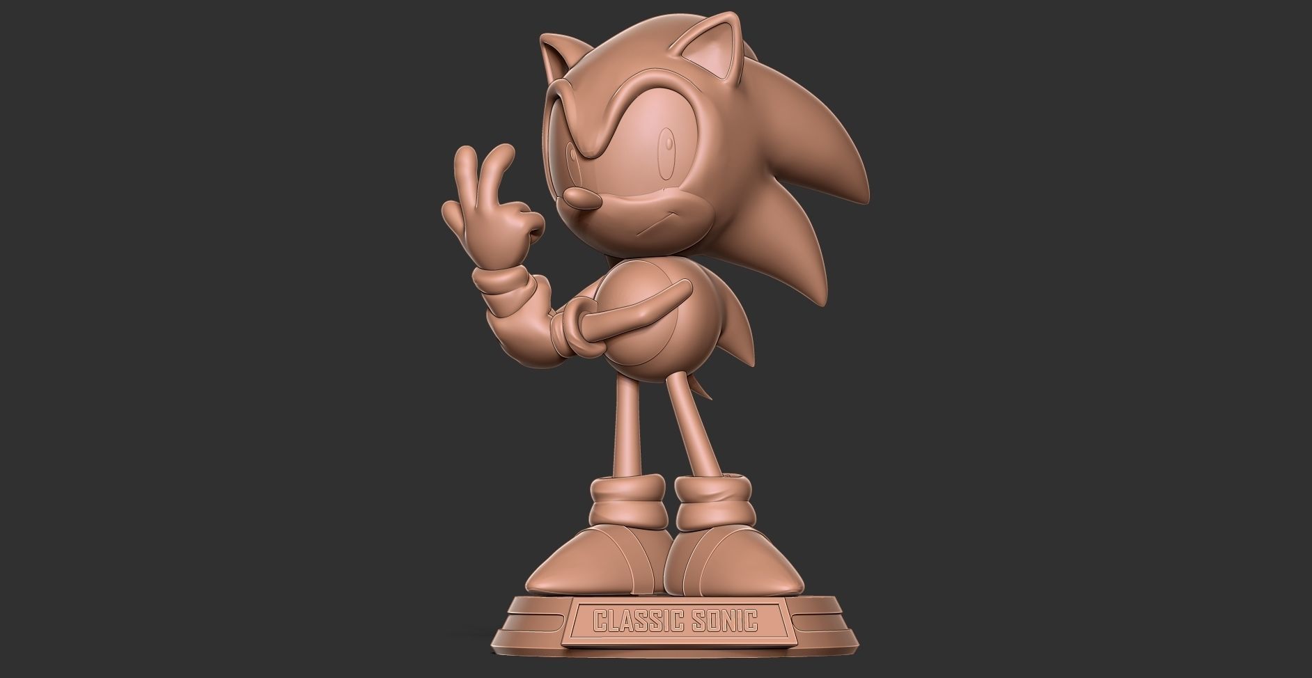 Classic Sonic the hedgehog 3D model 3D printable | CGTrader