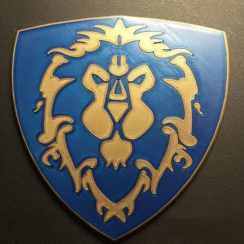 World of Warcraft Shield of the Alliance Coaster 3D model 3D printable ...
