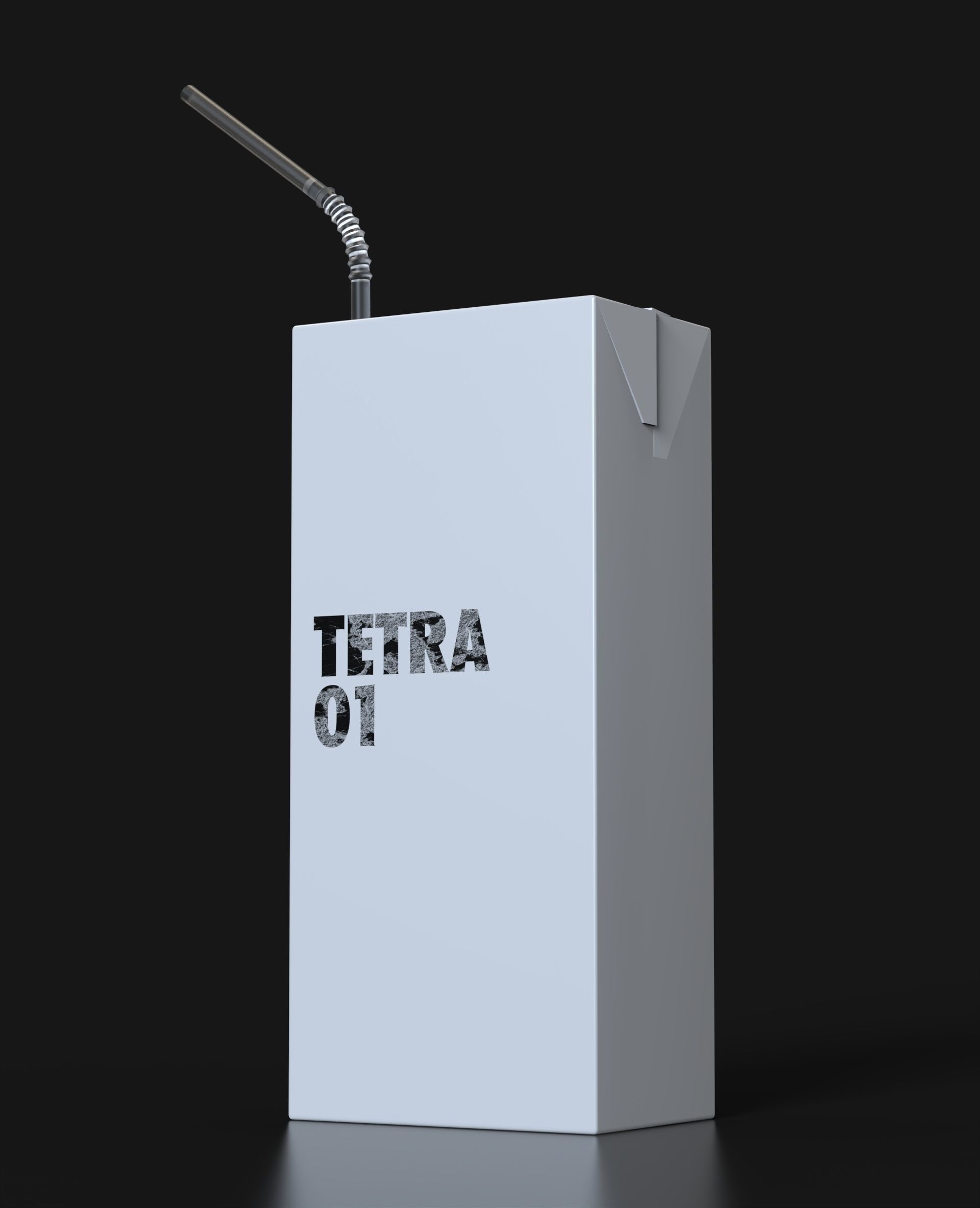 3D model Tetra Pack With Straw VR / AR / low-poly | CGTrader