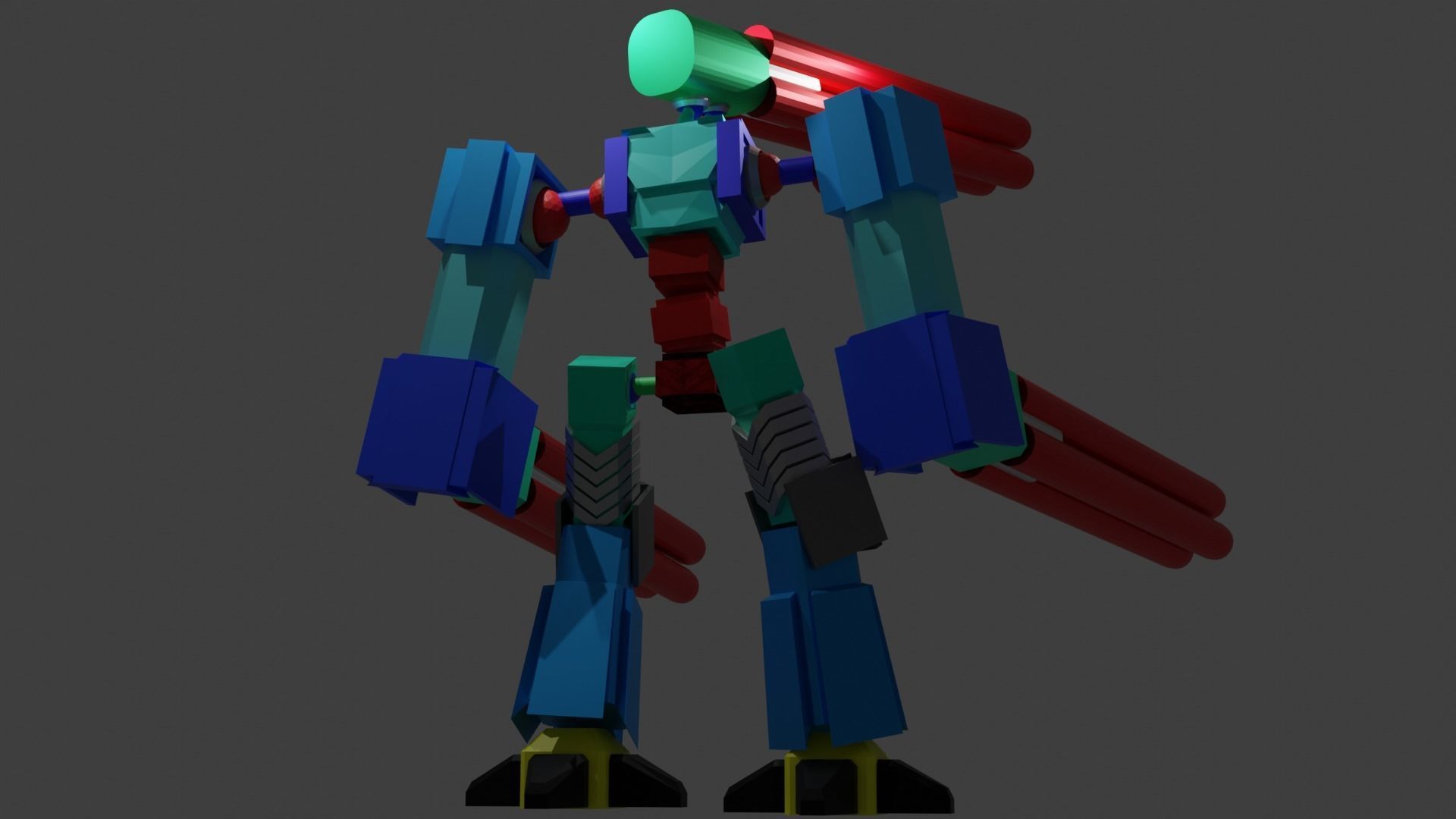 3D model titan robot minigun VR / AR / low-poly | CGTrader