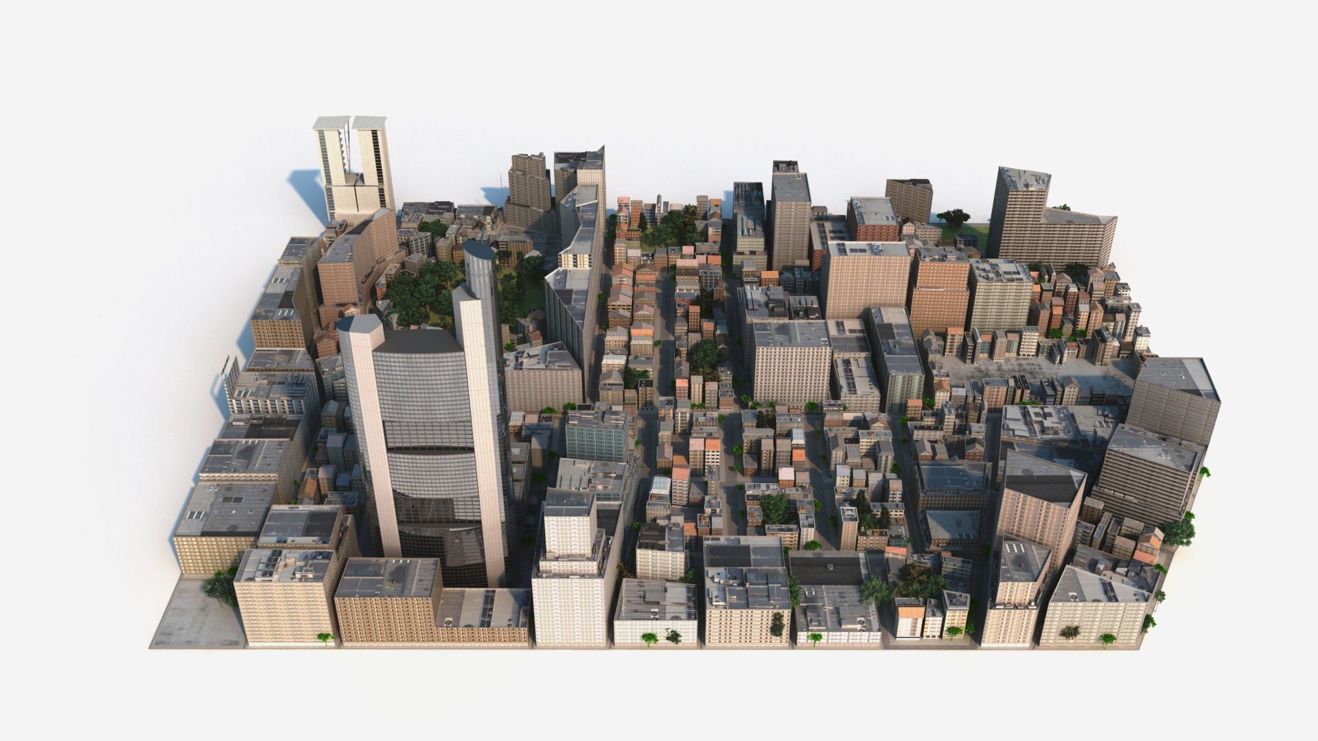 city scene model 3D model | CGTrader