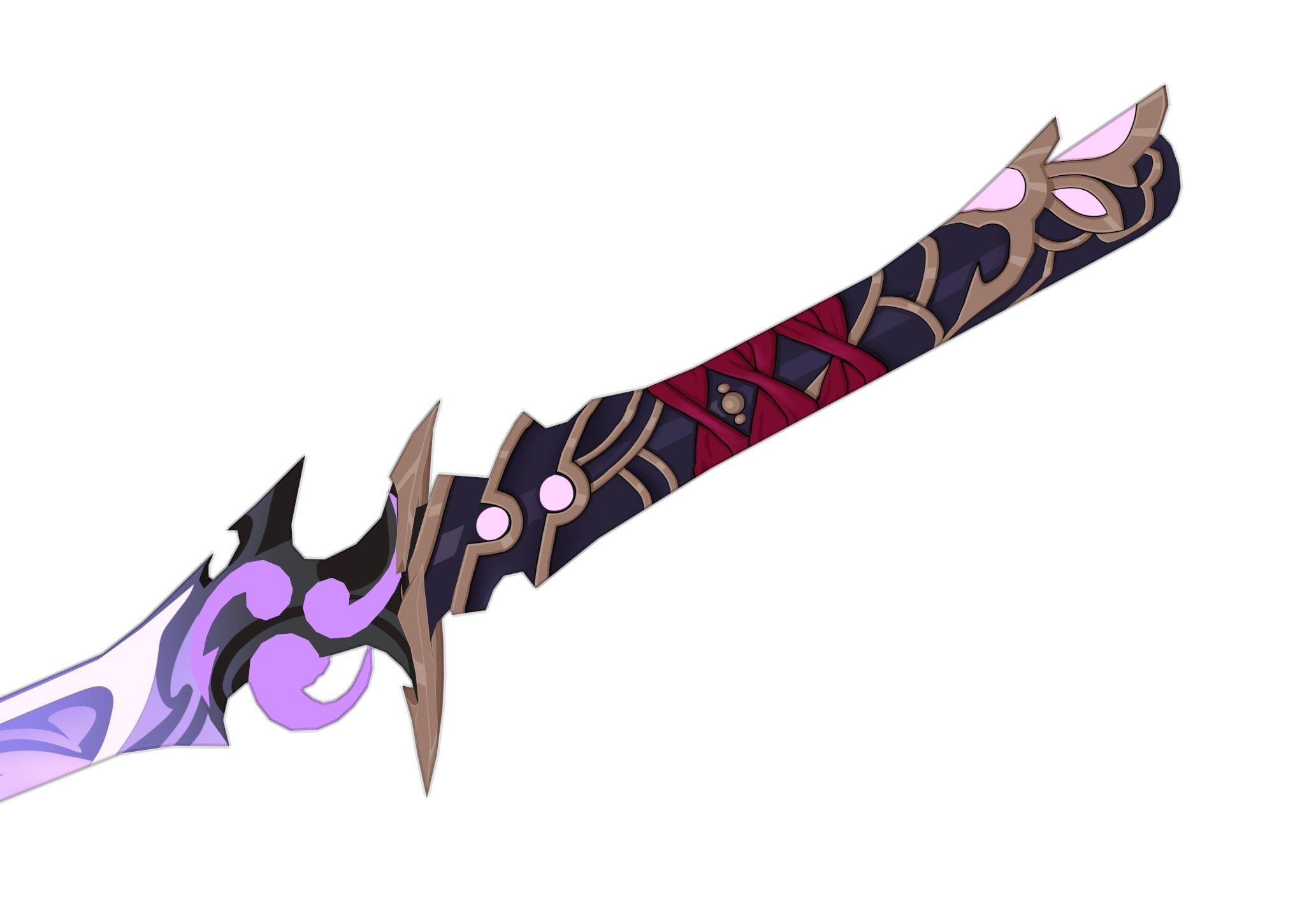 Raiden Shogun Katana 3D Model - Genshin Impact Cosplay 3D model 3D ...