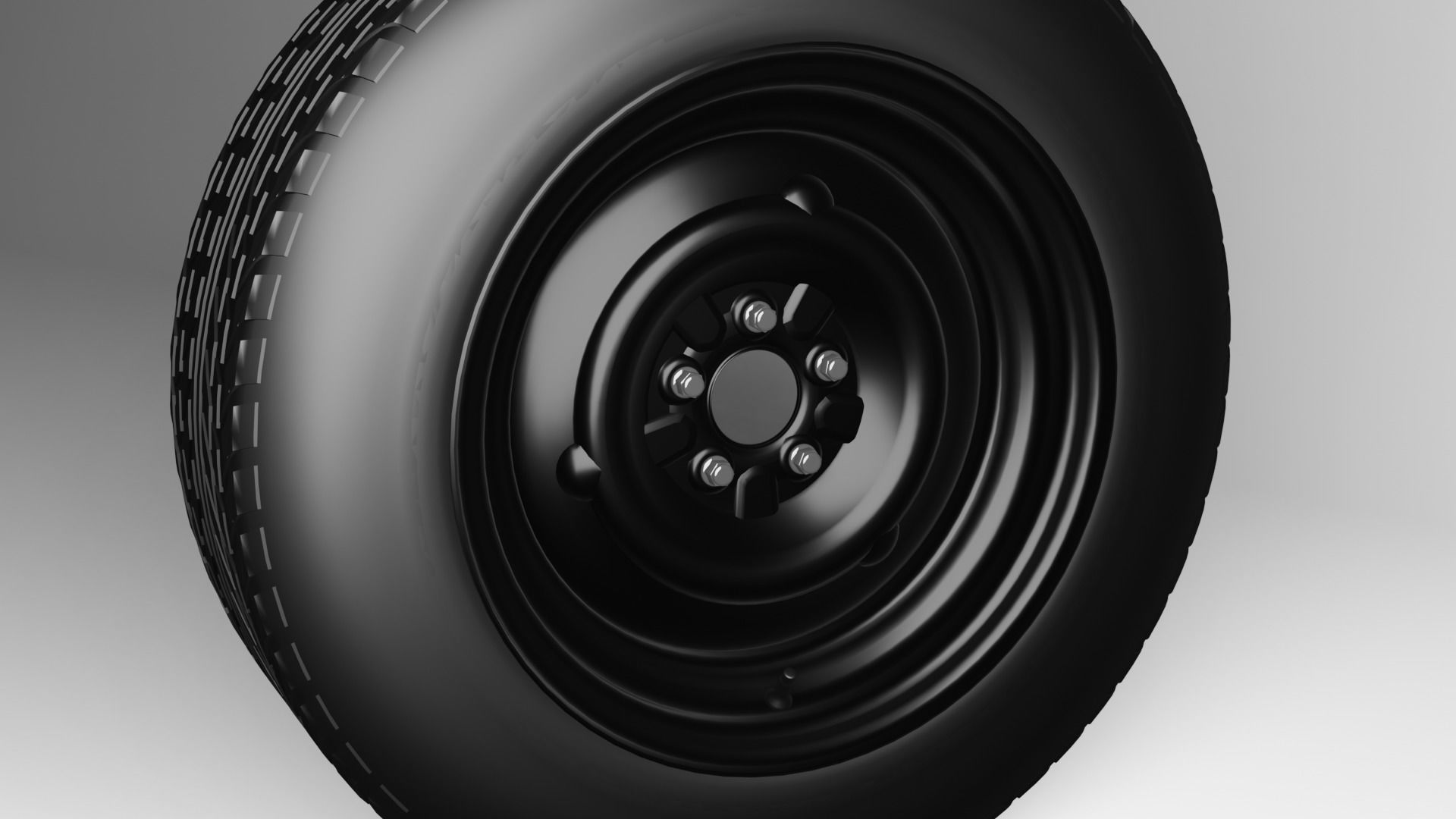 VW Beetle Wheel Without Hubcaps 3D model | CGTrader