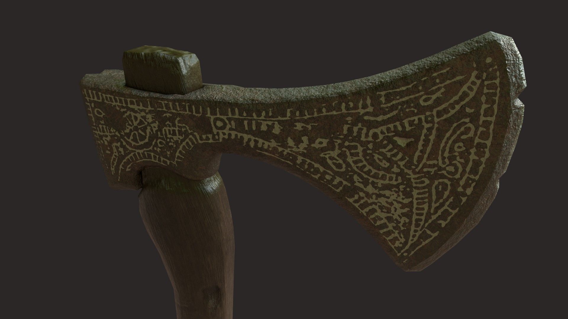 3D model Rust museum scandinavian battle axe VR / AR / low-poly | CGTrader