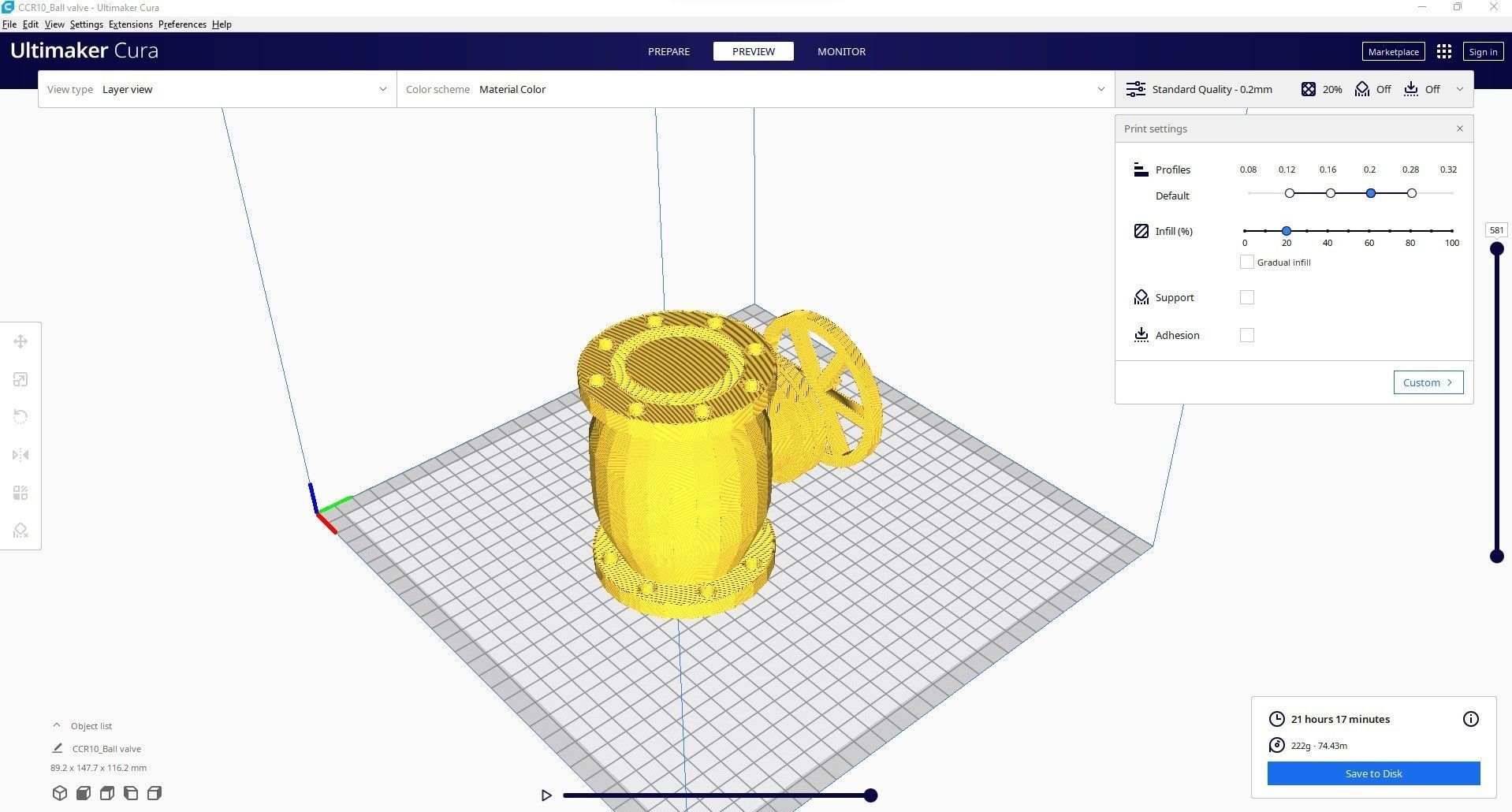 ball valve 3D model 3D printable | CGTrader