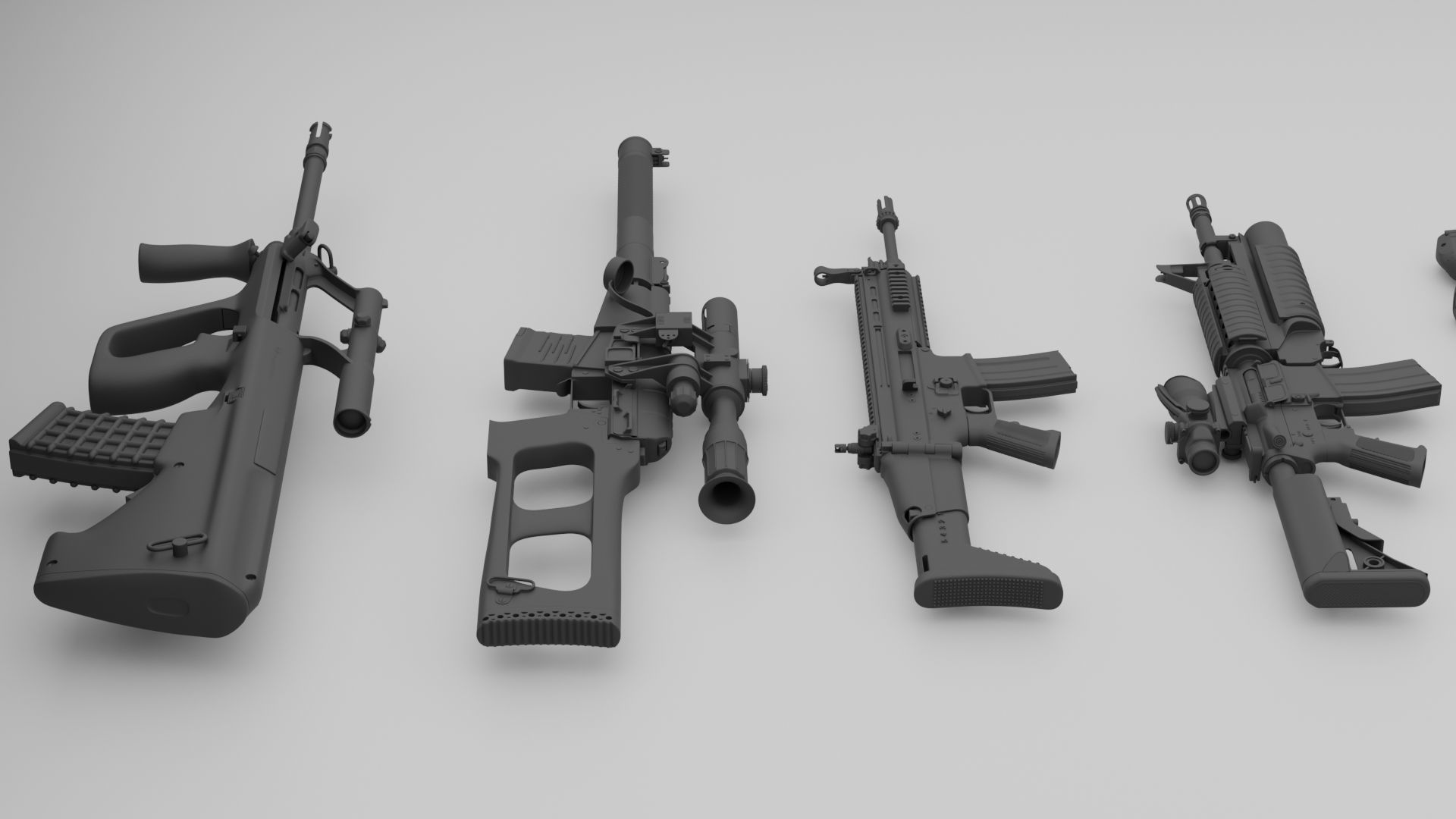 3D Gun Kitbash Game Ready 3D model | CGTrader