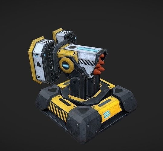 3D model Turret Rocket launch VR / AR / low-poly | CGTrader