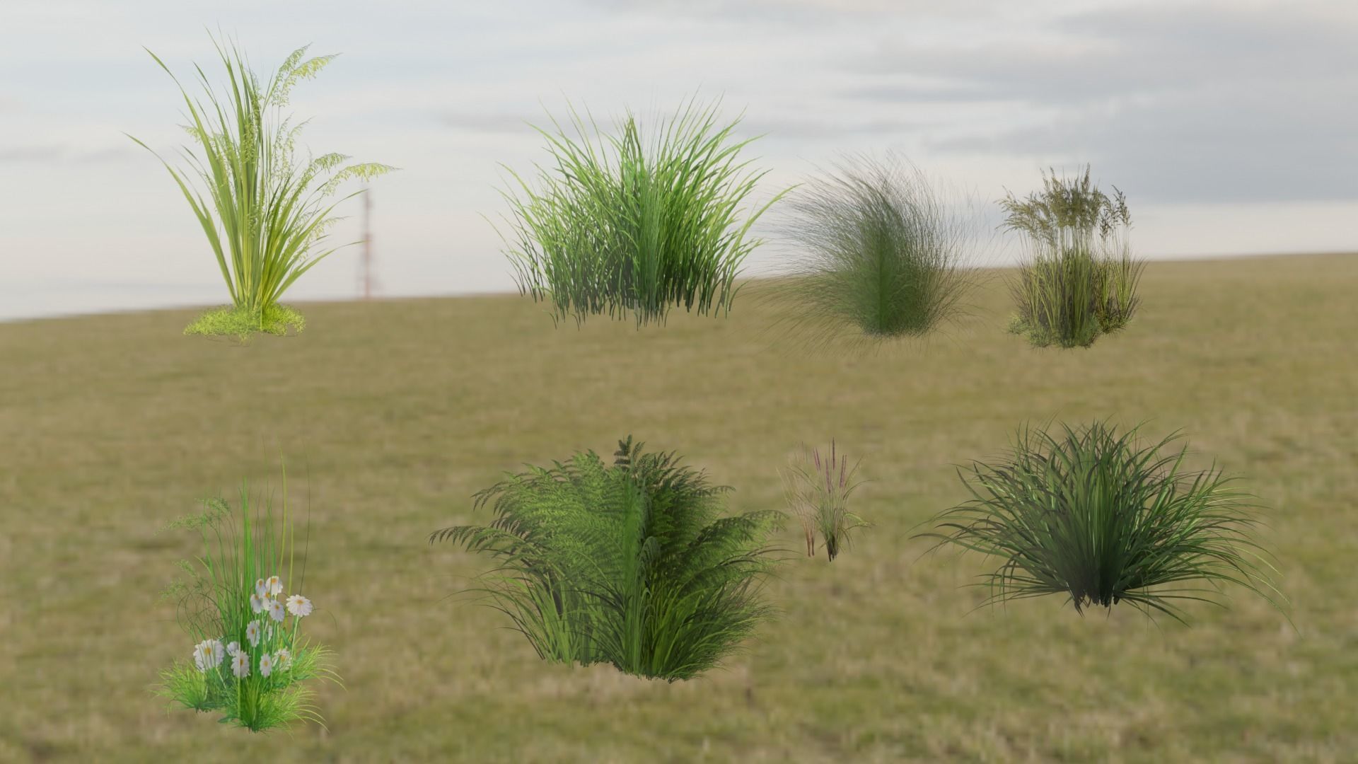 some grass for game free 3D model | CGTrader