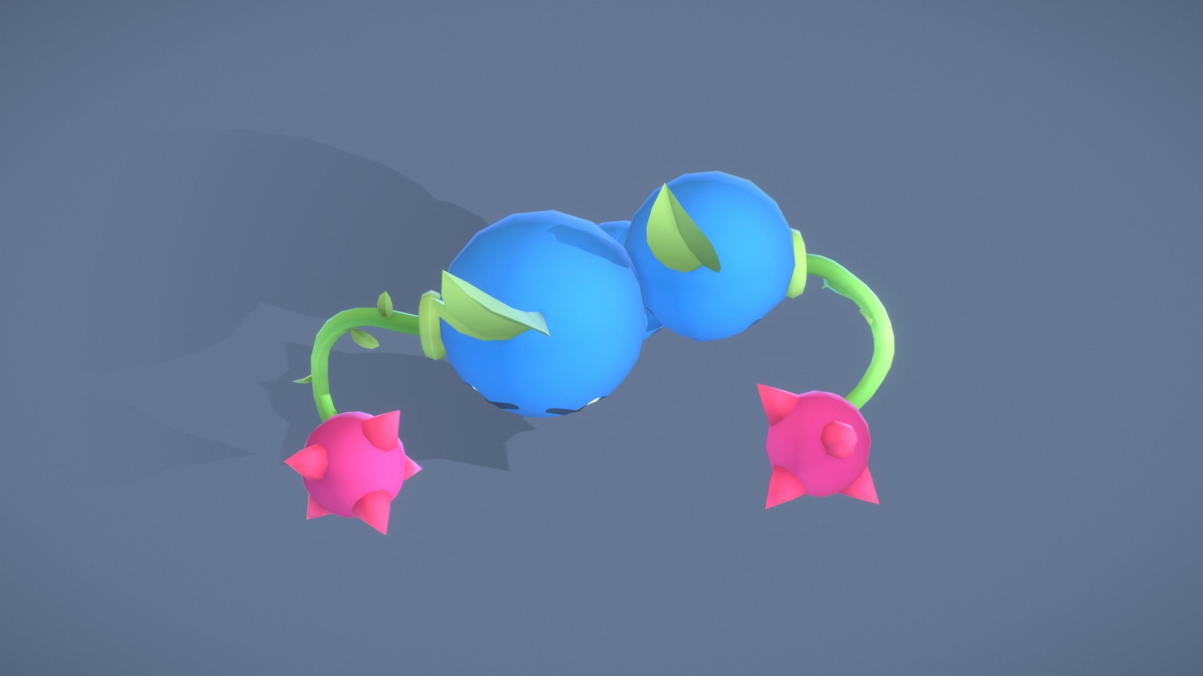 3D model Cartoon Characters - Big Blueberry Warrior VR / AR / low-poly ...