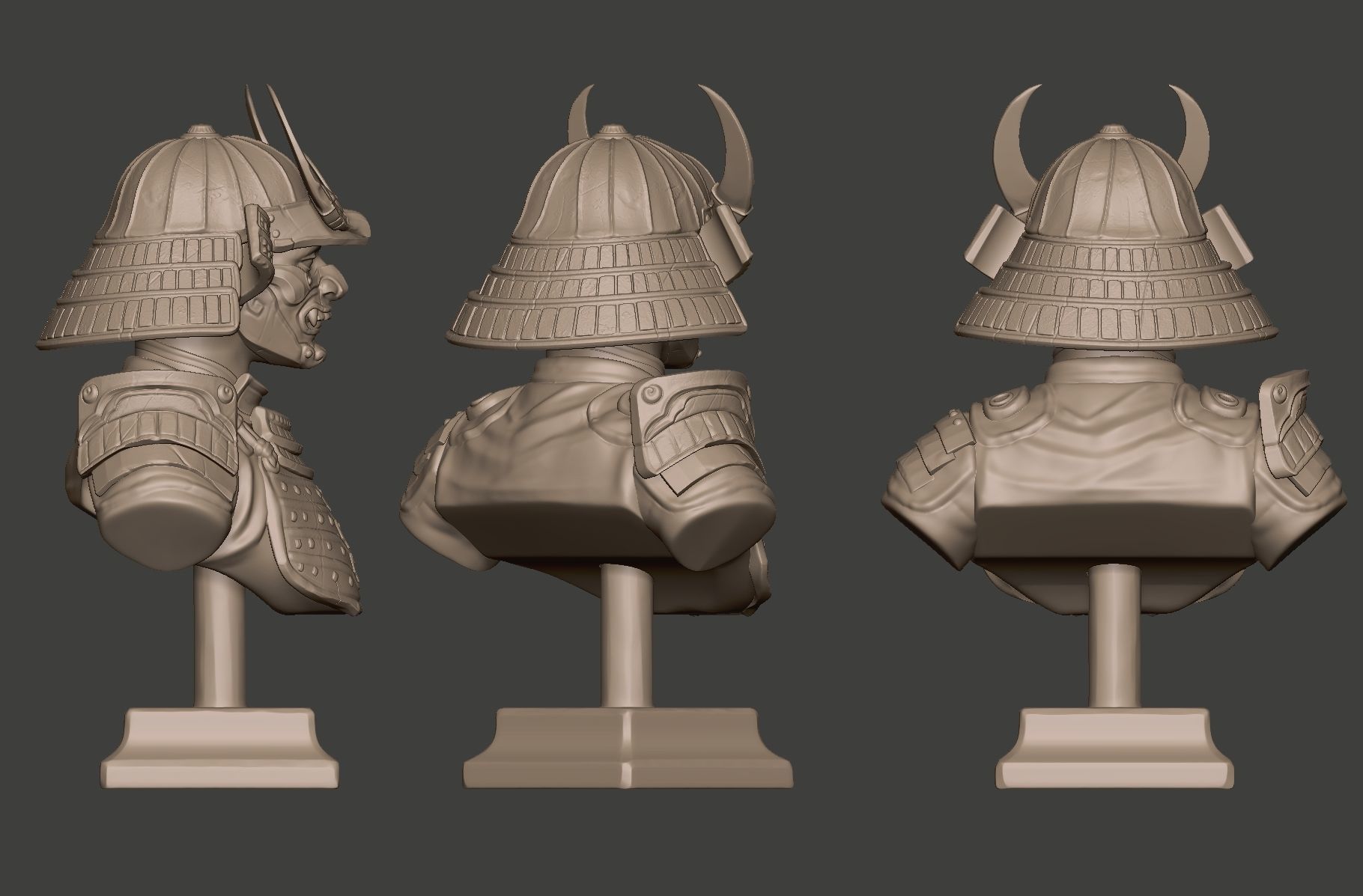 Samurai Head 3D model 3D printable | CGTrader