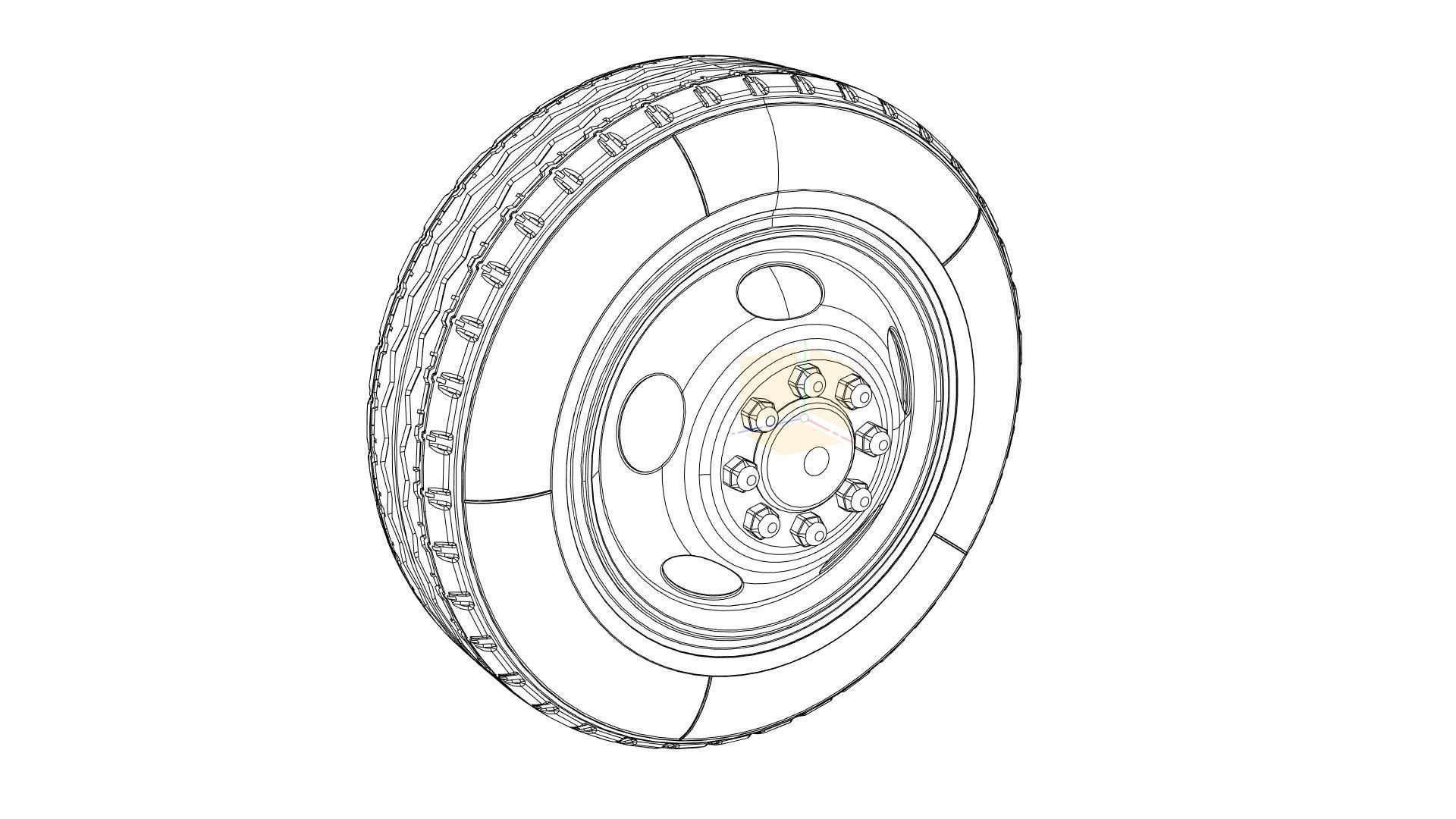 Heavy truck front wheel free 3D model 3D printable | CGTrader