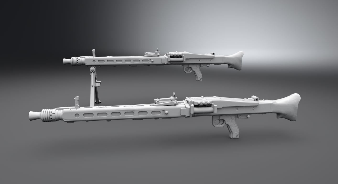 MG42 Scale model 3D model 3D printable | CGTrader