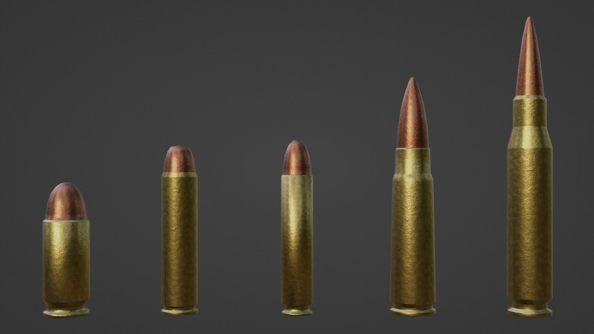 3D model Eight Bullets VR / AR / low-poly | CGTrader