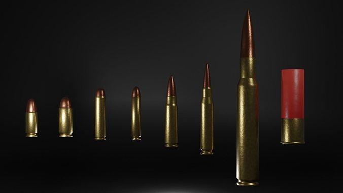 3D model Eight Bullets VR / AR / low-poly | CGTrader
