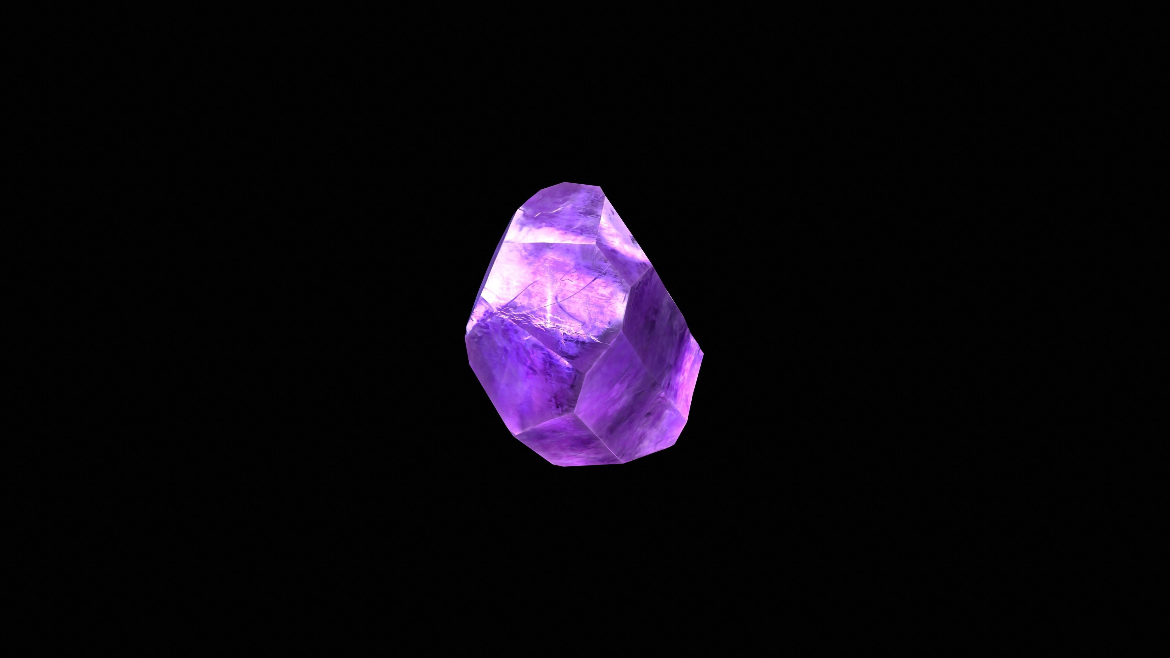3D model Crystal Low Poly Pbr Set amethyst VR / AR / low-poly | CGTrader