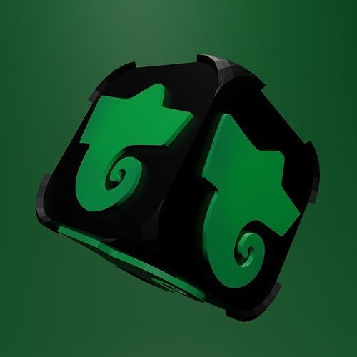 Trovo twitch dice icon free 3D model | CGTrader