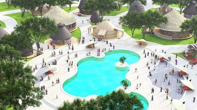 Resort 3d elements pack 3D model | CGTrader