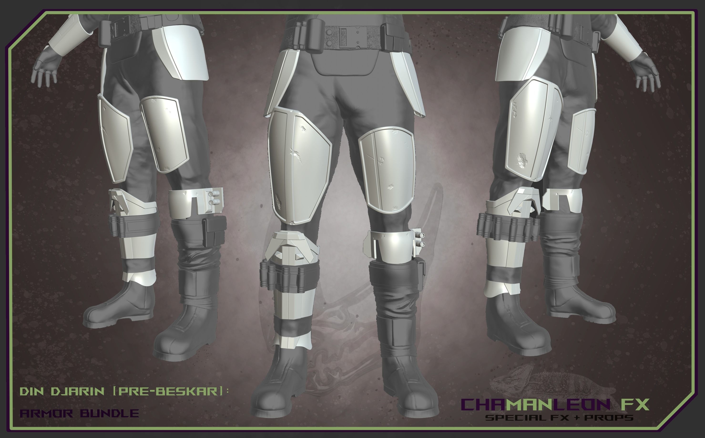 Din Djarin Mandalorian Pre-Beskar Armor Bundle Cosplay 3D model 3D ...