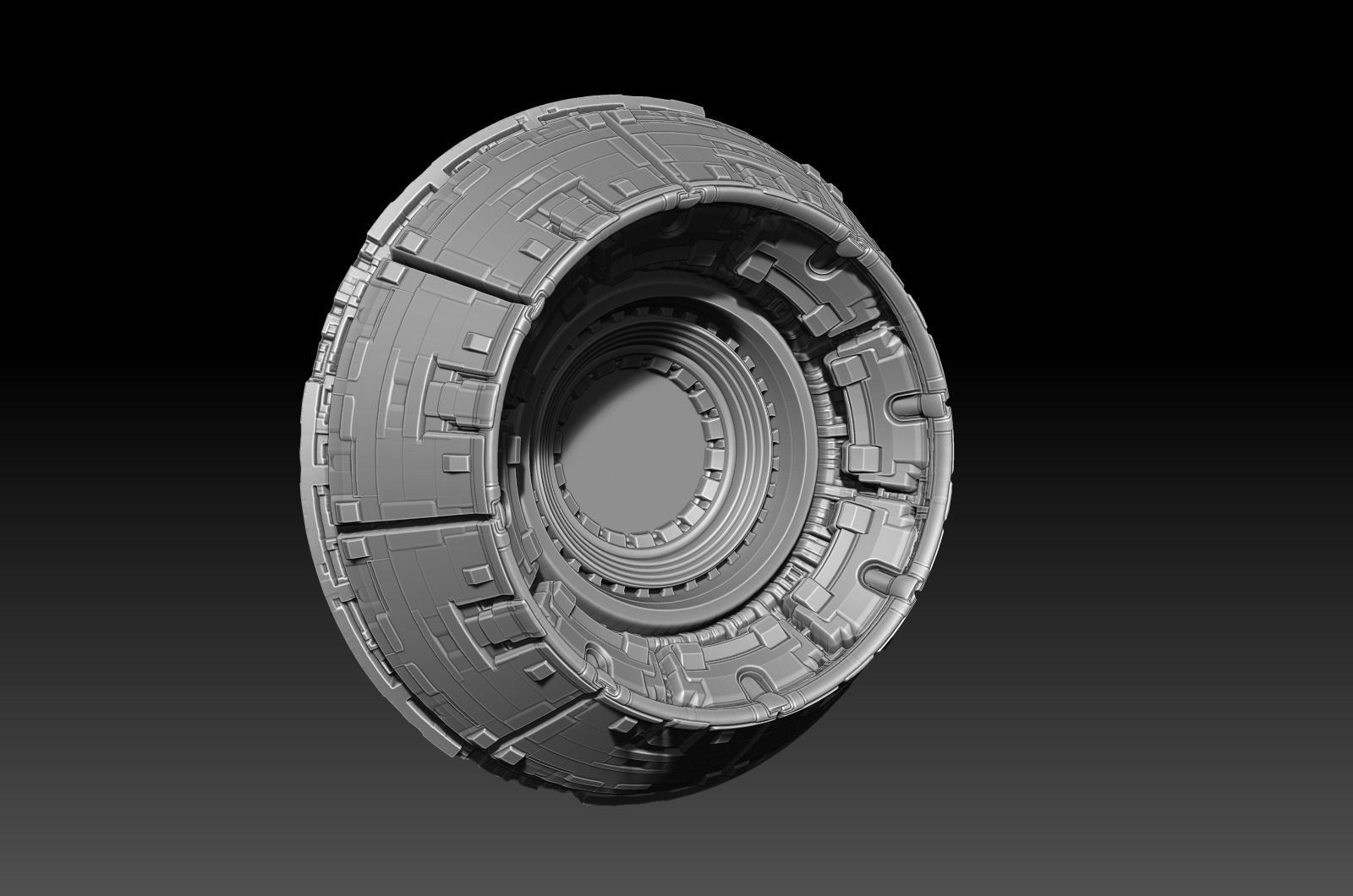 Sci-fi spaceship fighter jet engine flame nozzle 3D model | CGTrader