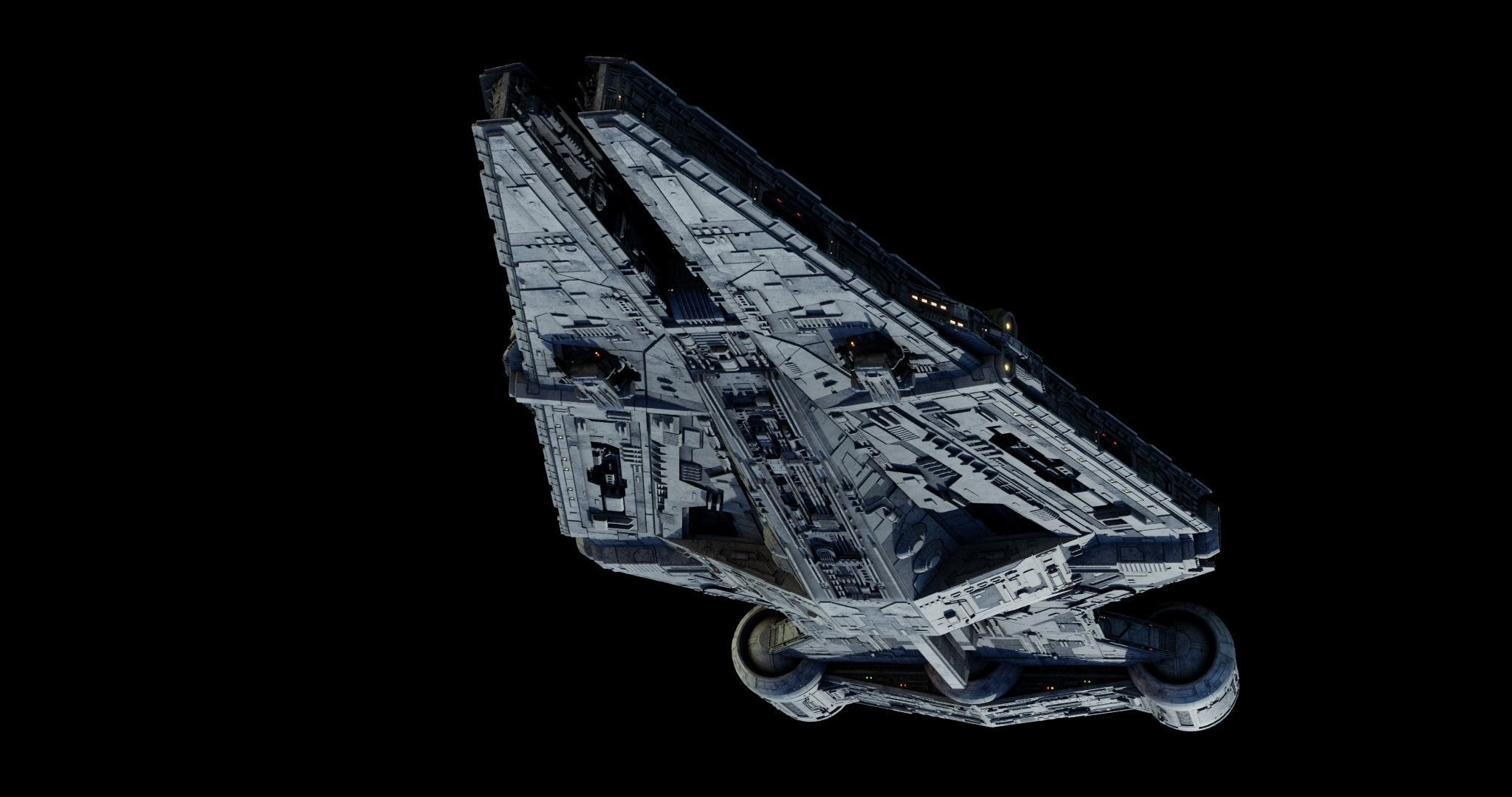 Imperial Light Cruiser - Star Wars 3D model rigged | CGTrader