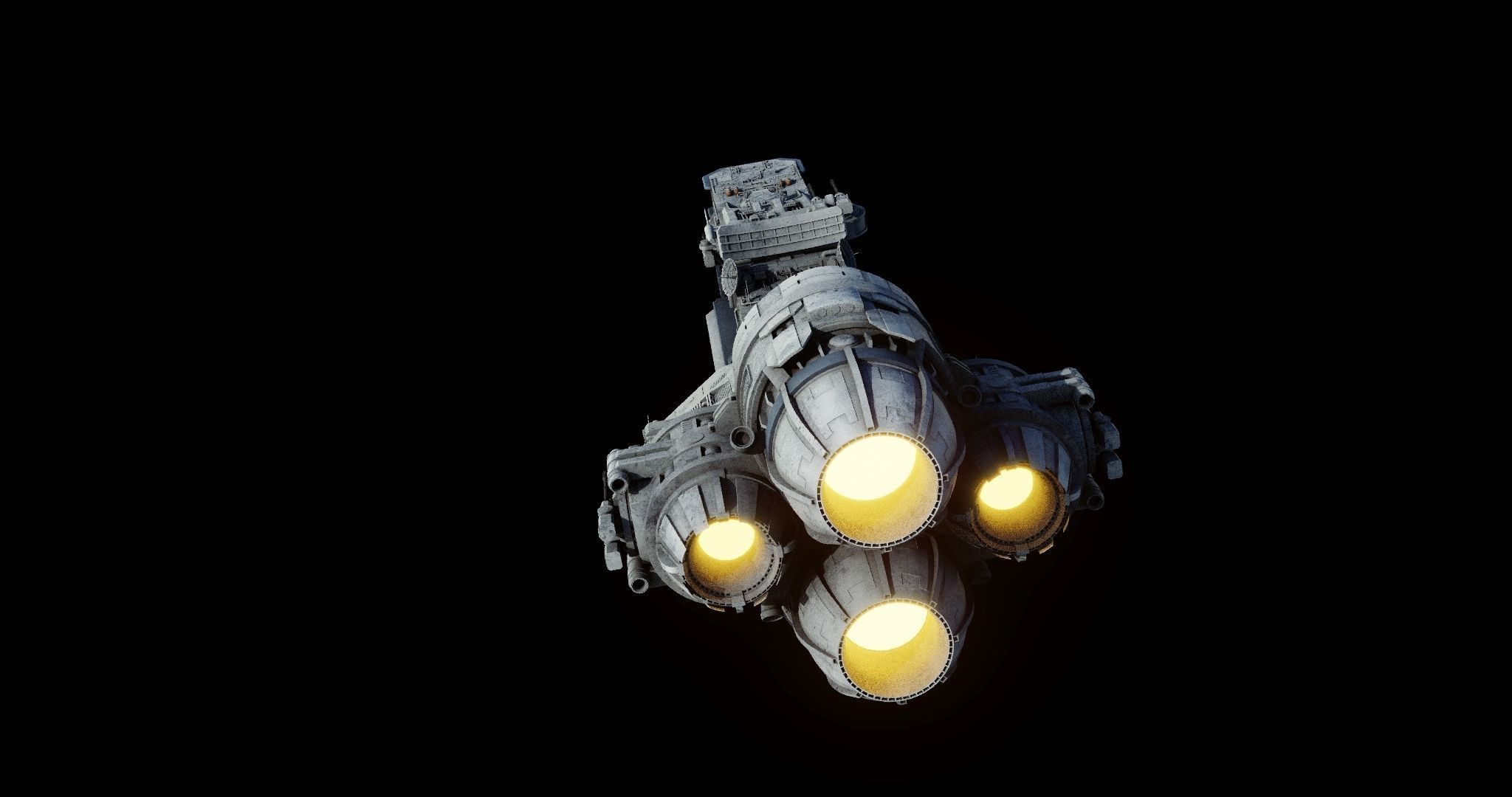 Corellian Acklay-type light freighter - Star Wars 3D model rigged ...