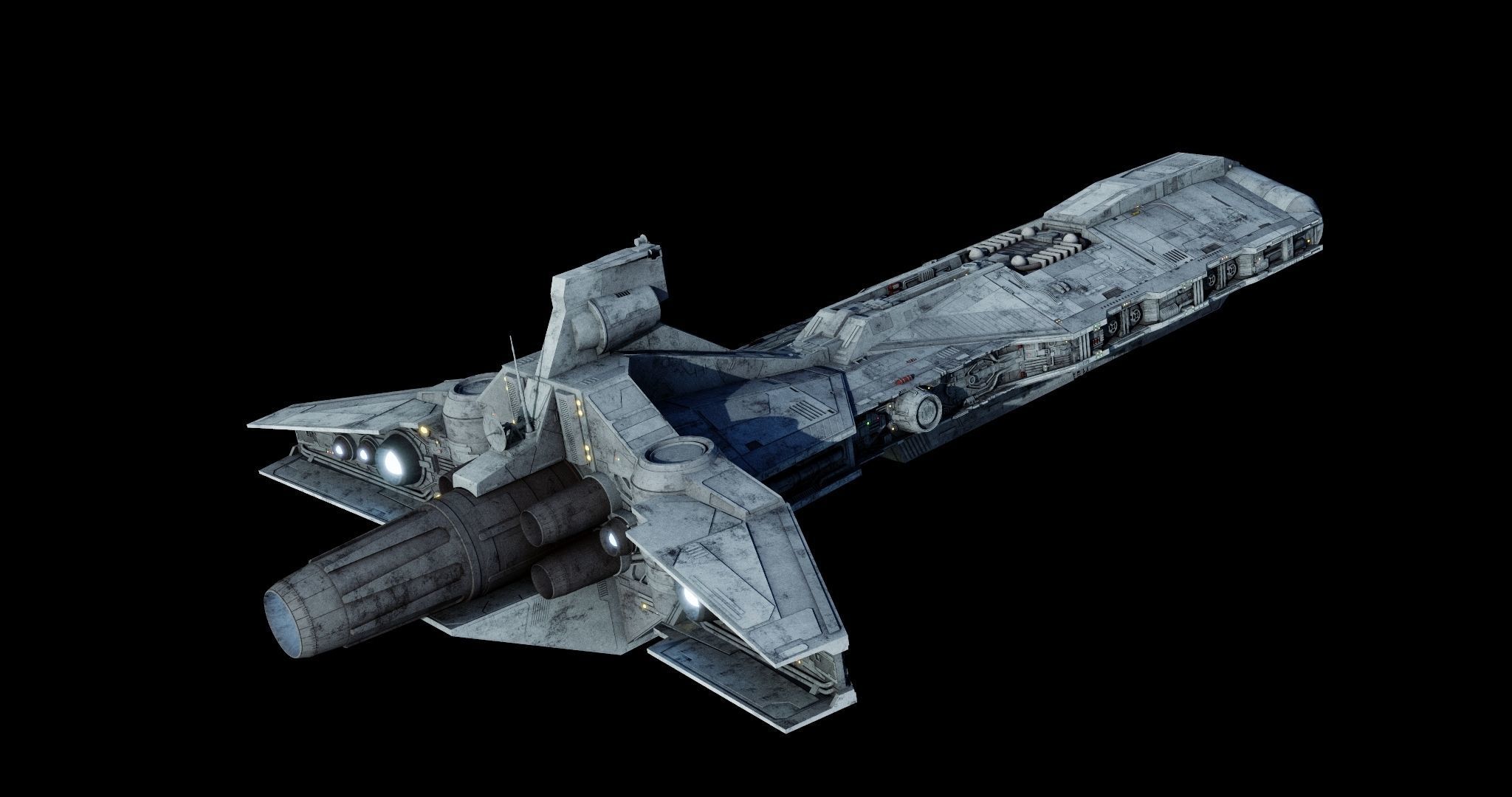 Pelta-class frigate - Star Wars 3D model rigged | CGTrader