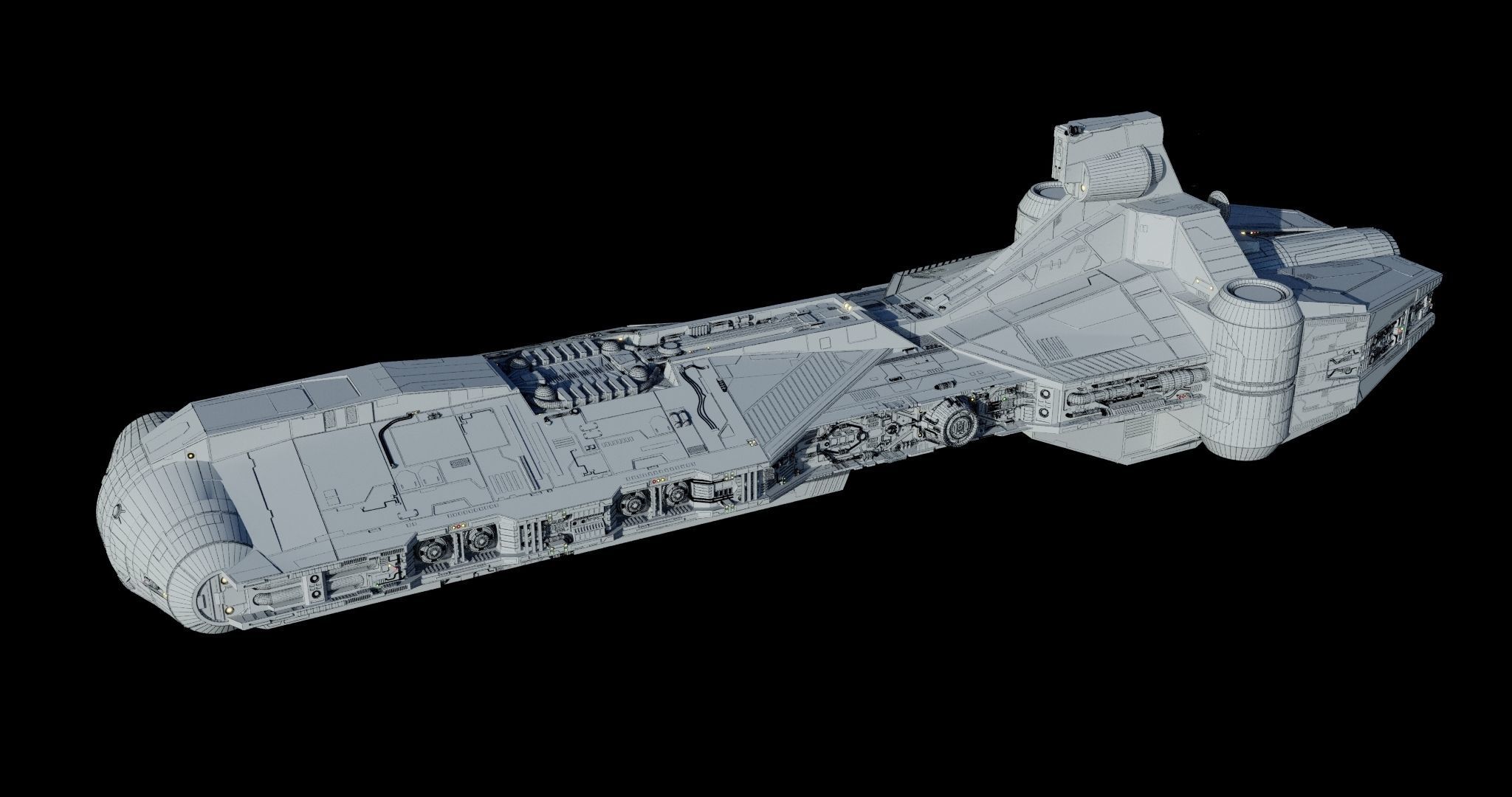 Pelta-class frigate - Star Wars 3D model rigged | CGTrader