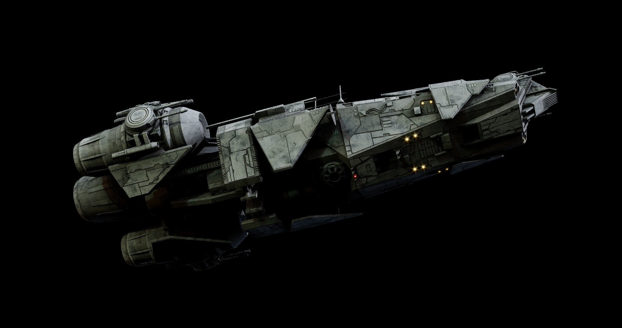 Thranta-class corvette - Star Wars 3D model rigged | CGTrader