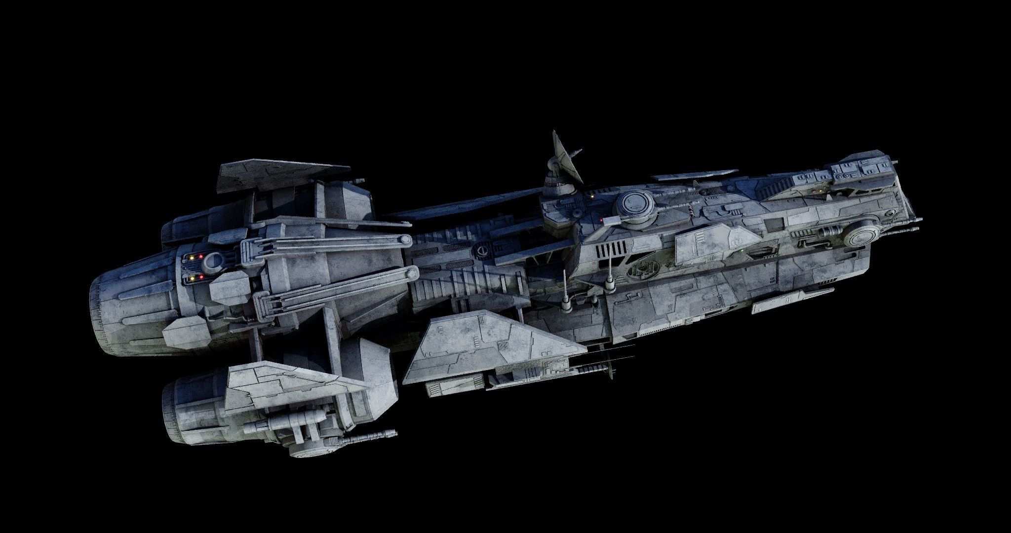 Thranta-class corvette - Star Wars 3D model rigged | CGTrader