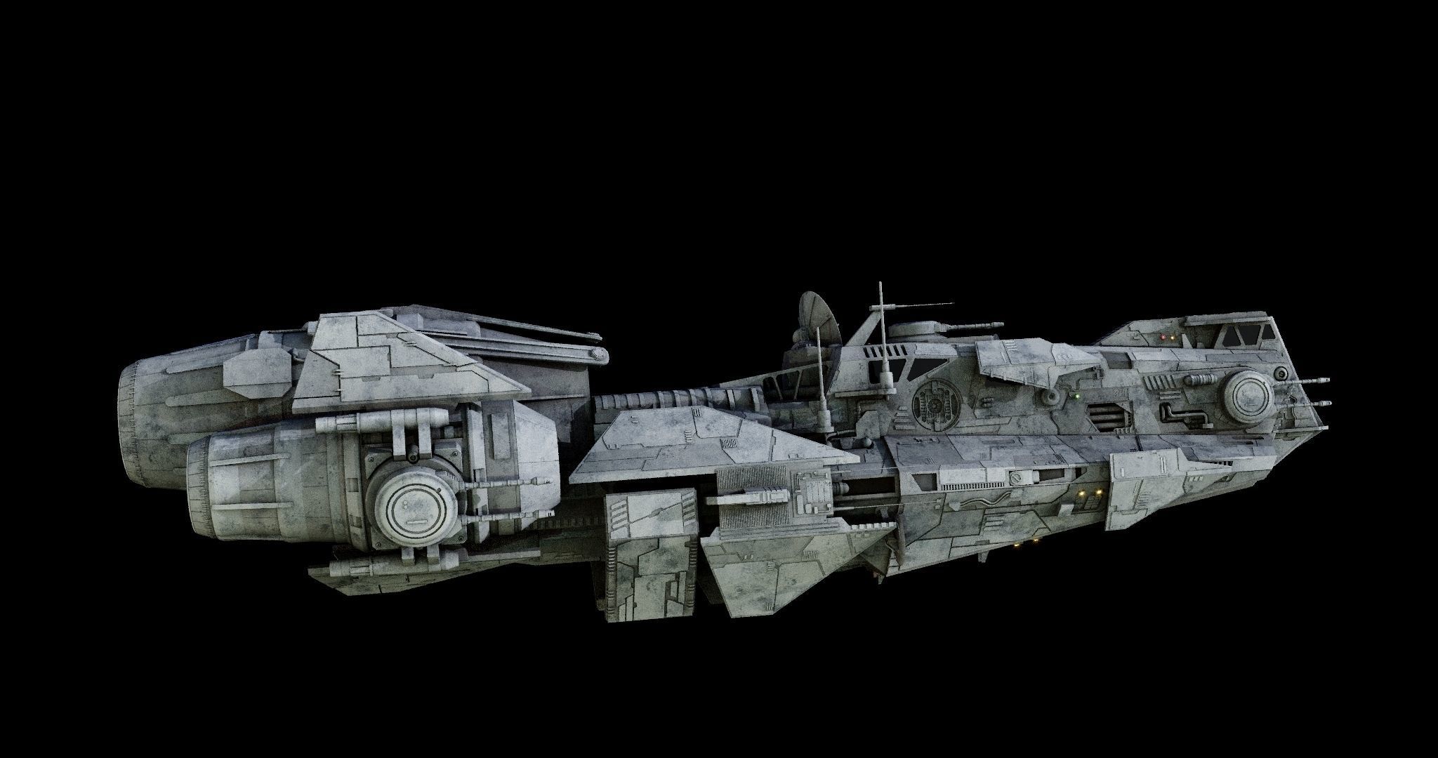 Thranta-class corvette - Star Wars 3D model rigged | CGTrader