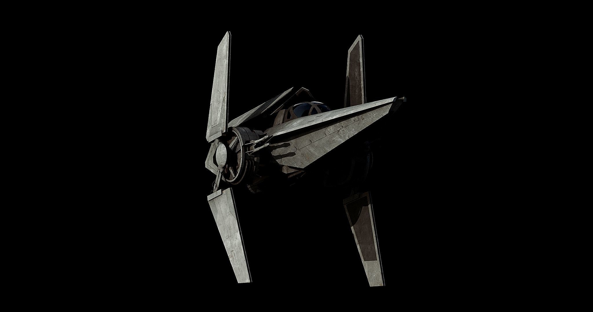 V-wing starfighter - Star Wars 3D model rigged | CGTrader