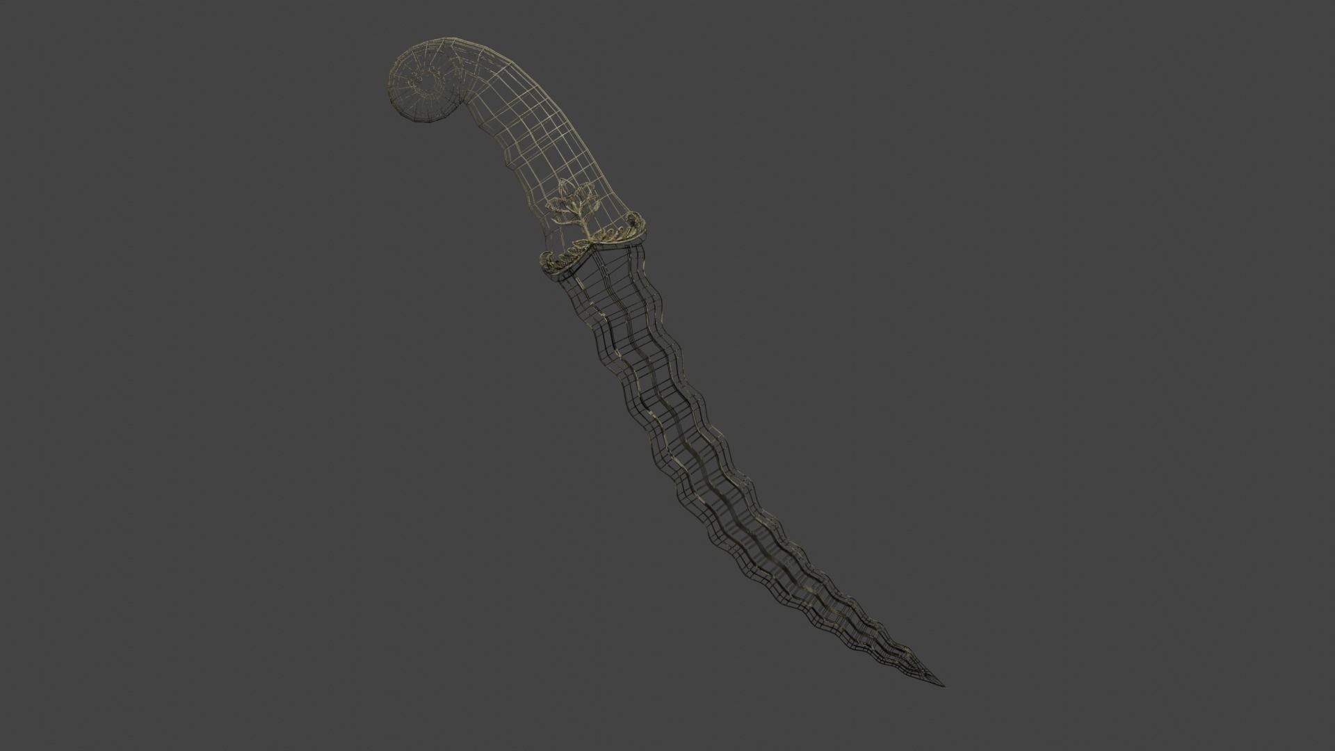3D model keris lowpoly ready to use for game VR / AR / low-poly | CGTrader
