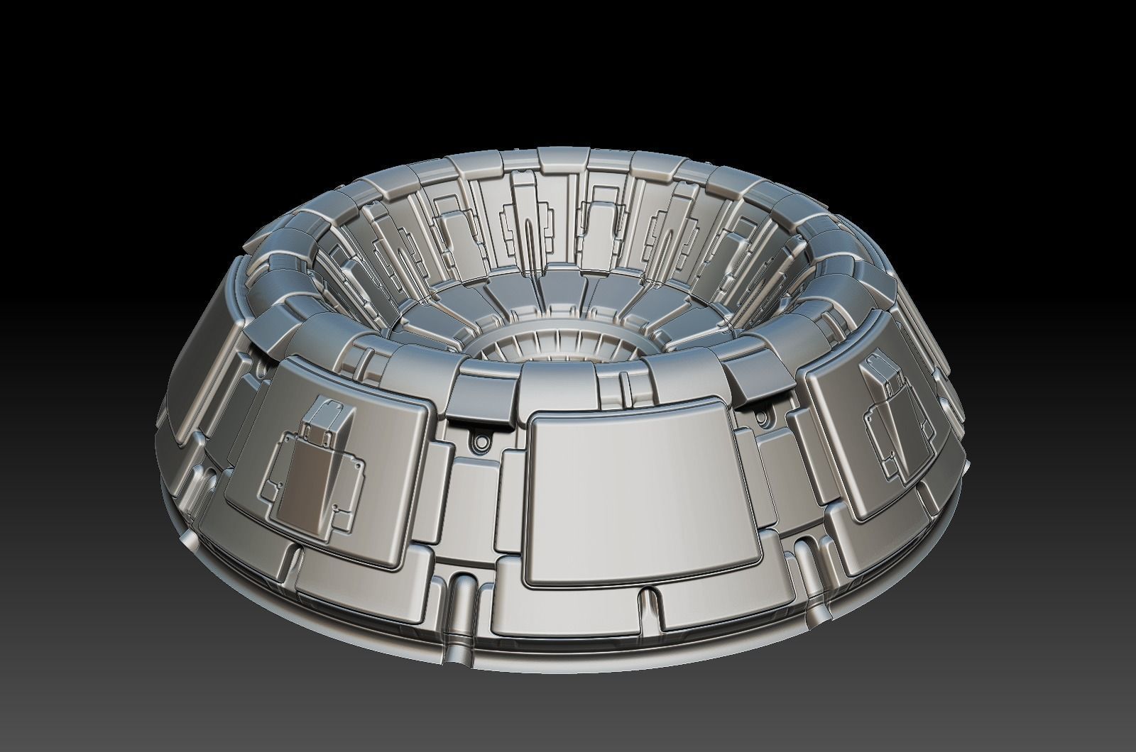 Sci-fi spaceship fighter jet engine flame nozzle 3D model 2 3D model ...