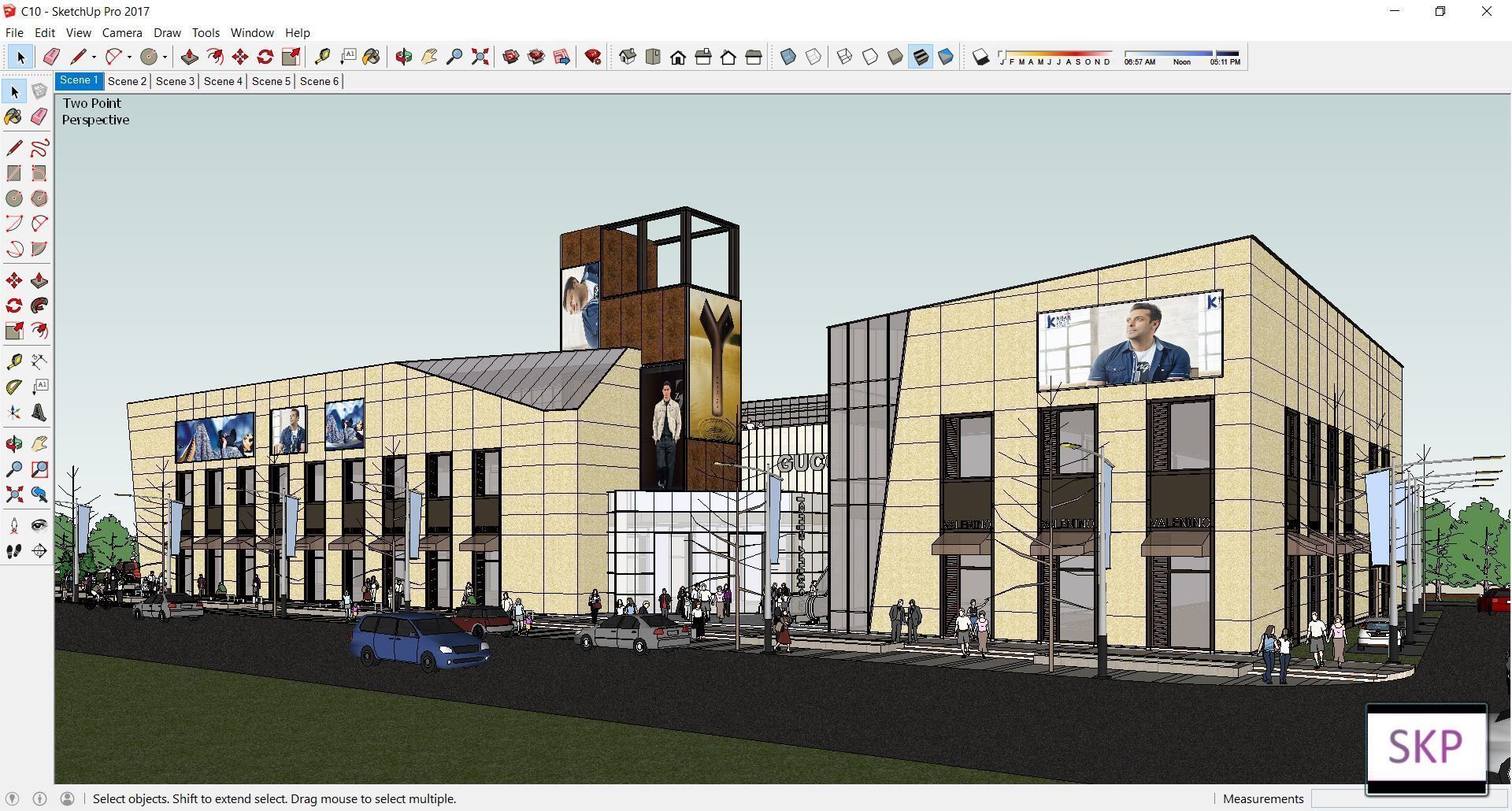 Sketchup Shopping Center C10 3D model | CGTrader