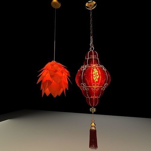 Chinese red lantern 3D model | CGTrader