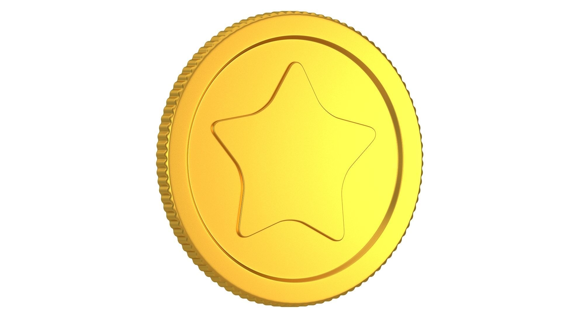Cartoon Star Coin 3D model | CGTrader