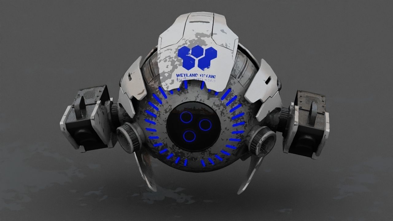 Drone Bot rigged 3D model rigged | CGTrader