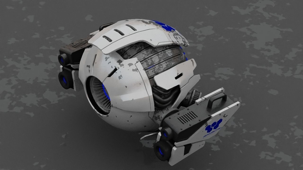 Drone Bot rigged 3D model rigged | CGTrader