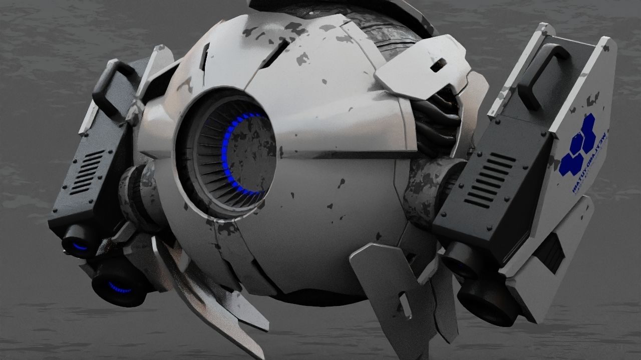 Drone Bot rigged 3D model rigged | CGTrader