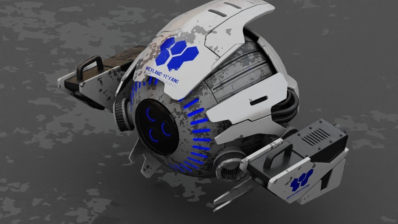 Drone Bot rigged 3D model rigged | CGTrader