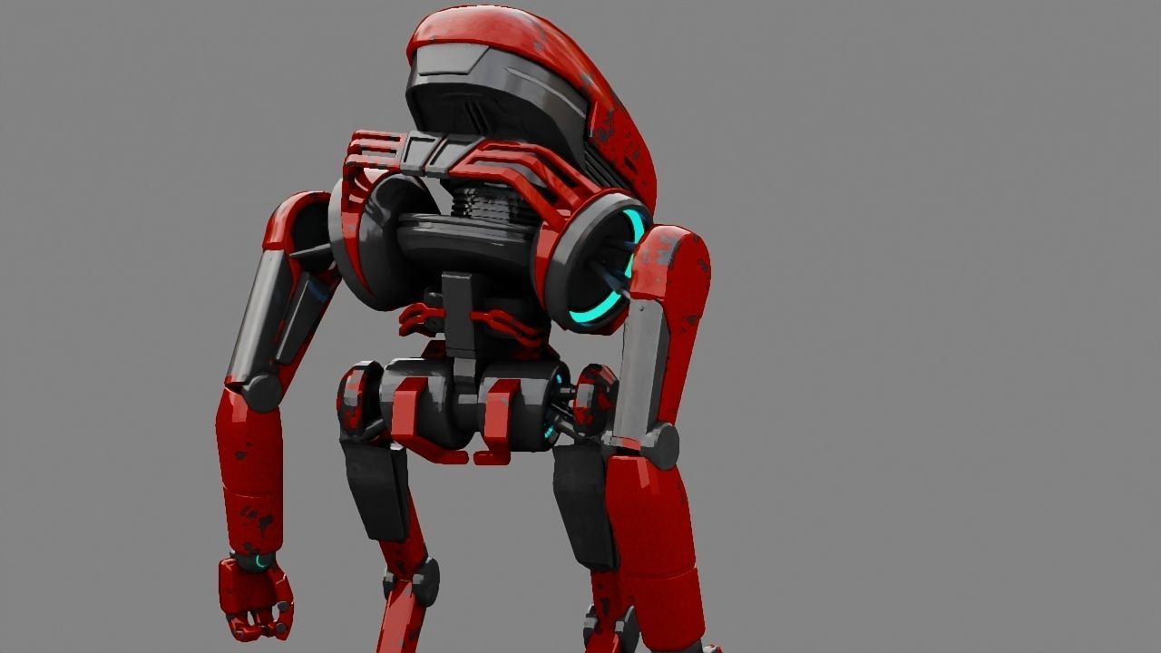 Alien Bot rigged - animated 3D model animated rigged | CGTrader