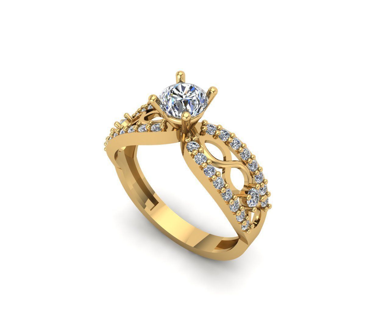 solitaire ring free 3D model 3D printable | CGTrader
