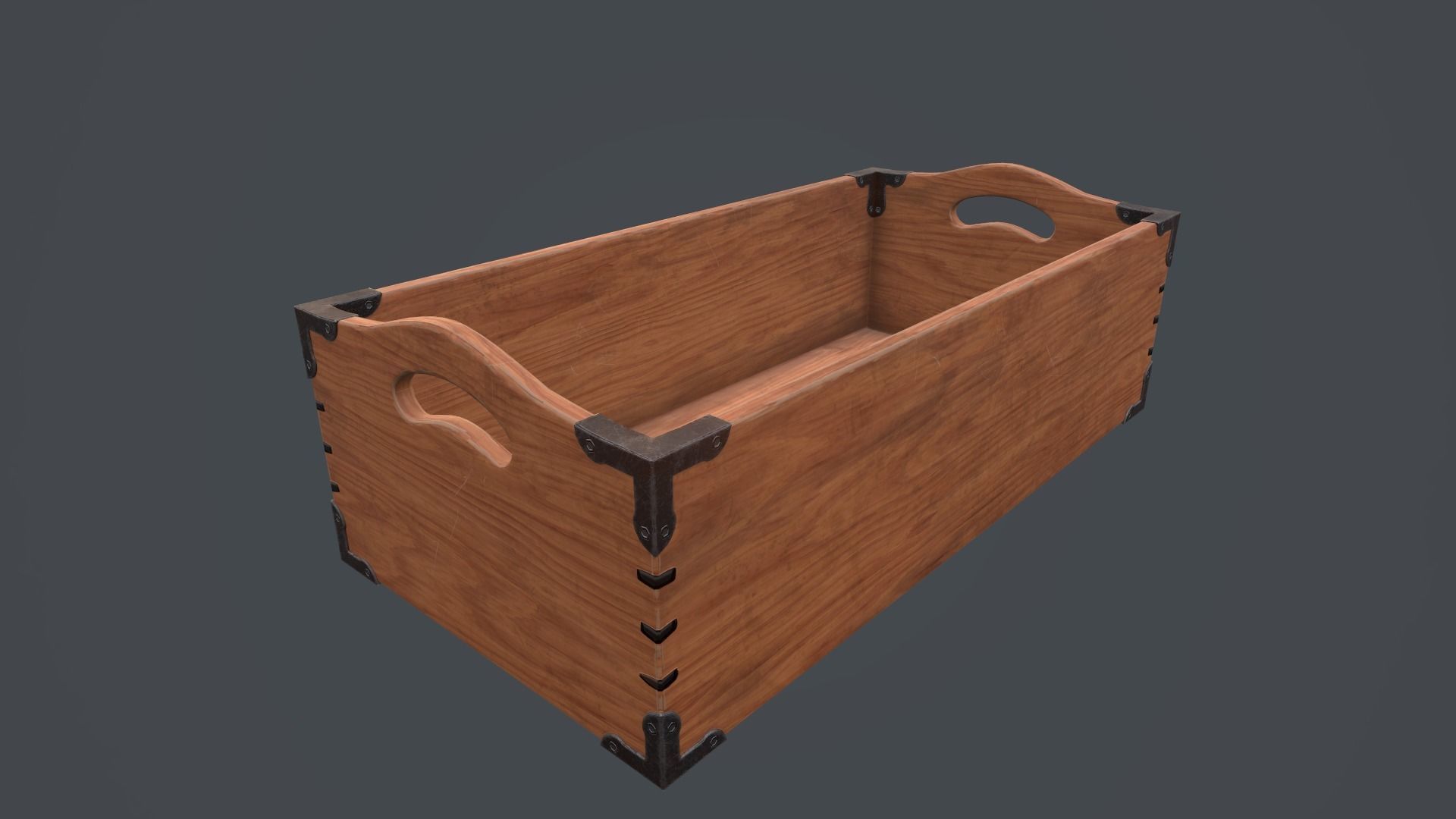3D model Wooden Crate PBR Low Poly Game Ready Low-Poly Model VR / AR ...