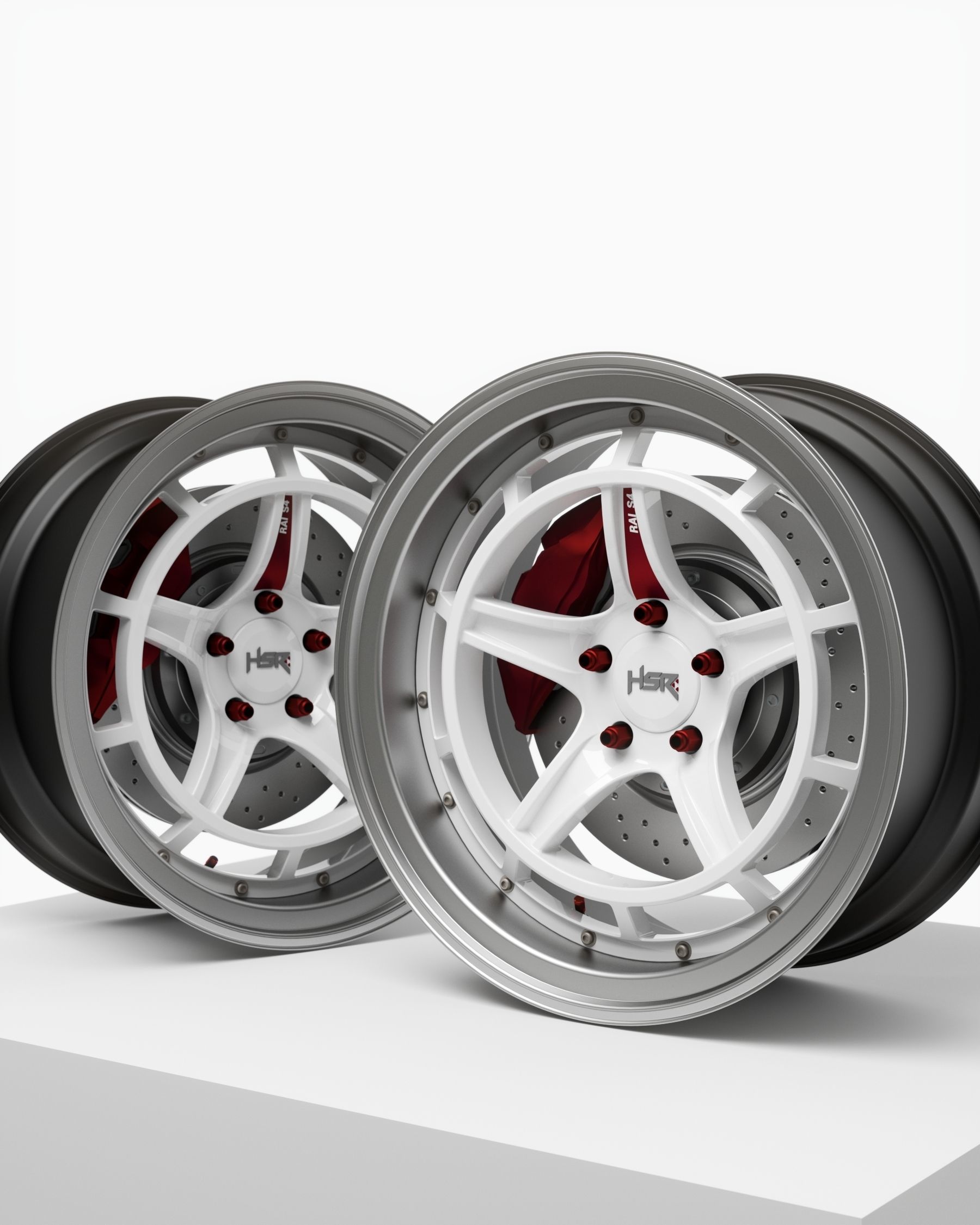 HSR Rai S4 3 Piece Rims wheels 3D model | CGTrader